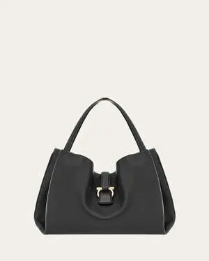 FERRAGAMO Origami Hobo Tote - Nero
