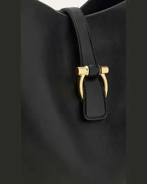 FERRAGAMO Origami Hobo Tote - Nero