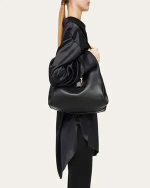 FERRAGAMO Origami Hobo Tote - Nero