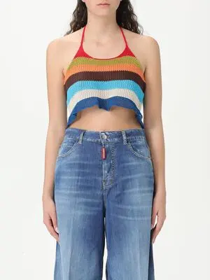 Dsquared2 Striped Halterneck Cropped Top