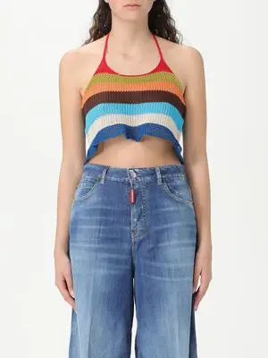 Dsquared2 Striped Halterneck Cropped Top - Multicolor