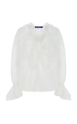 Ralph Lauren Kensley Ruffled Top - Ivory