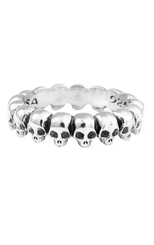 KING BABY STUDIO Skull Infinity Ring - Silver