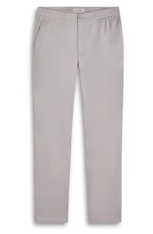 Bugatchi Stretch Linen & Cotton Drawstring Pants - Stone