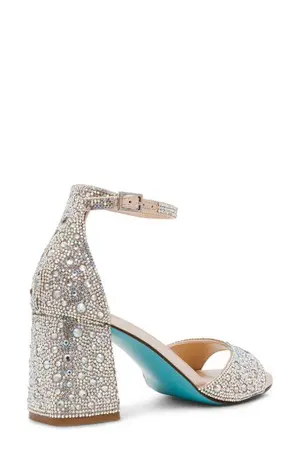 Betsey Johnson Kami Block Heel Sandal - Rhinestone