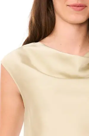 Halogen Cowl Neck Sleeveless Top