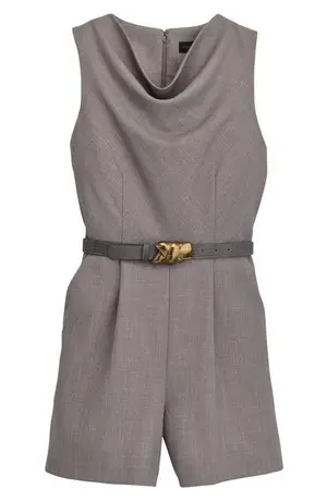 Donna Karan New York Belted Cowl Neck Romper