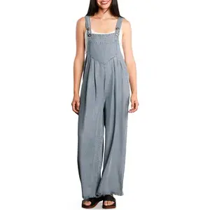 BILLY T Claire Wide Leg Overalls - Railroad Stripe