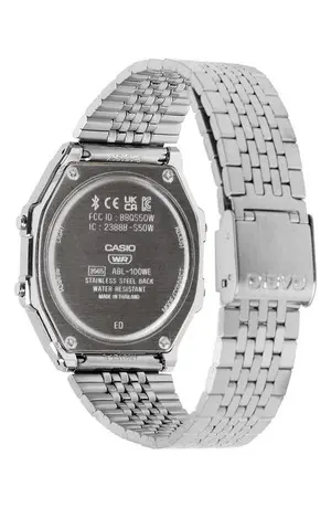 Casio Vintage Style Digital Bracelet Watch With Bluetooth® Connectivity - Silver