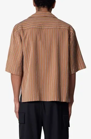 Mnml Stripe Crop Camp Shirt