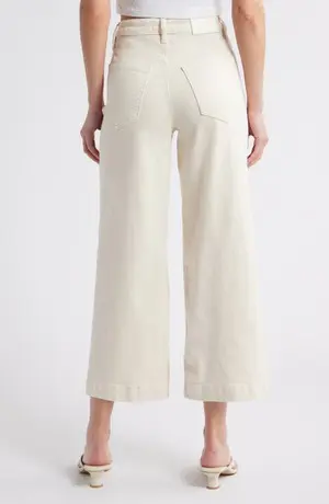HIDDEN JEANS High-waist Cropped Wide-leg Jeans