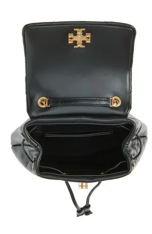 Tory Burch Small Kira Diamond Quilted Leather Backpack - Black