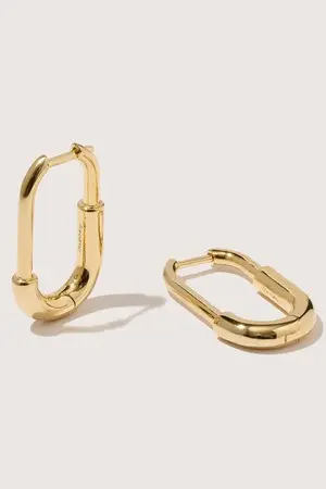 OTIUMBERG 14kt Gold Vermeil Staple Hoop Earrings - Yellow Toned Gold