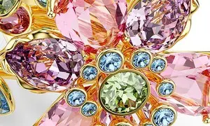 SWAROVSKI Idyllia Triple Flower Crystal Ring - Multicolored