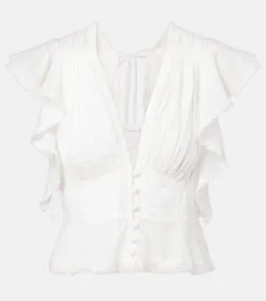 Poupette St Barth Romy Cotton Blouse