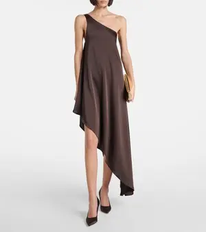 GIANVITO ROSSI 85 Satin Pumps - Brown