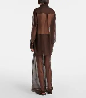 Jade Swim Mika Sheer Shirt - Brown