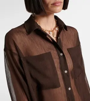 Jade Swim Mika Sheer Shirt - Brown