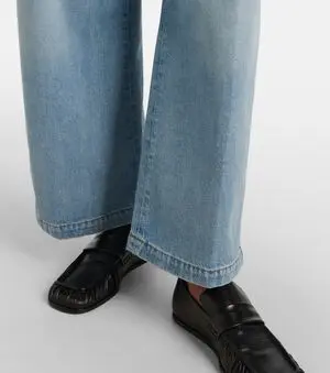 Citizens Of Humanity Cara Twill Cropped Wide-leg Pants