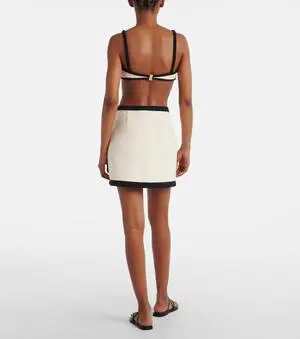 ADRIANA DEGREAS Cotton-blend Terry Bikini Top