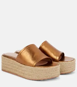 Gianvito Rossi Metallic Espadrilles