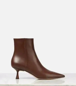 GIANVITO ROSSI Murray 55 Leather Ankle Boots - Brown