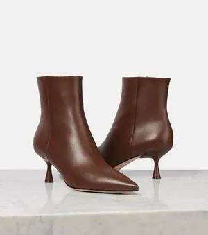 GIANVITO ROSSI Murray 55 Leather Ankle Boots - Brown
