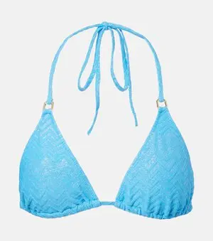 Melissa Odabash Maine Chevron Bikini Top - Blue