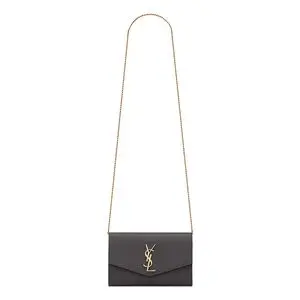 Saint Laurent Uptown Chain Wallet Grey