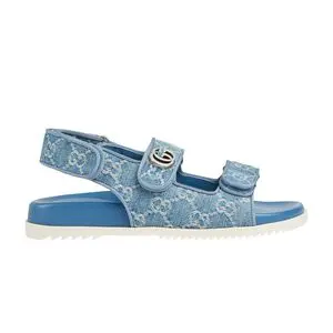 Gucci Gg Denim Sandals - Blue