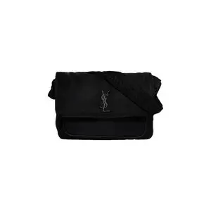 Saint Laurent Niki Plaque Messenger Bag - Black
