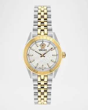 Versace V-code 36mm Bracelet Watch - Two Tone