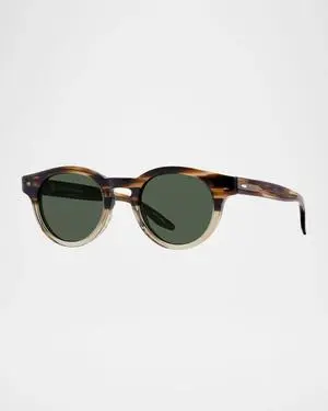 Barton Perreira Oxford Round Sunglasses - Hickory Gradient