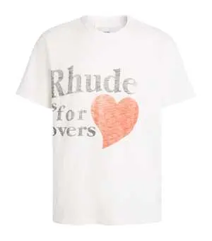 Rhude Cotton Lovers Print T-shirt
