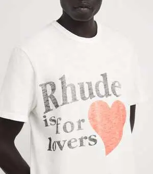 Rhude Cotton Lovers Print T-shirt