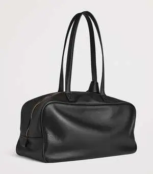 Balenciaga Medium Leather Carrie Bowling Top-handle Bag