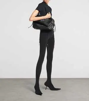 Balenciaga Medium Leather Carrie Bowling Top-handle Bag
