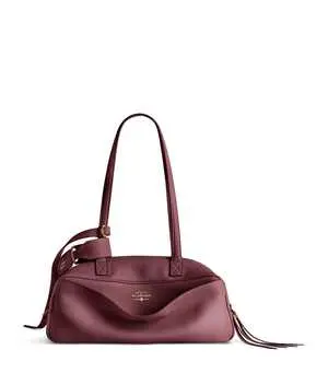 Balenciaga Small Leather Carrie Bowling Top-handle Bag - Red