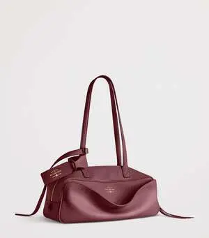 Balenciaga Small Leather Carrie Bowling Top-handle Bag - Red