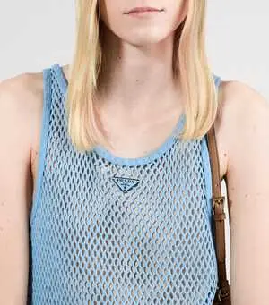 Prada Cotton Mesh Mini Dress