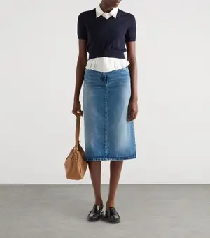 Prada Denim Midi Skirt