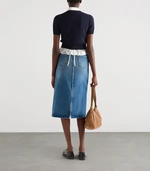 Prada Denim Midi Skirt
