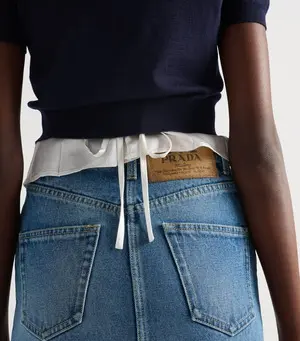 Prada Denim Midi Skirt