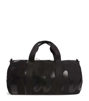 Harrods Cotton Barrel Bag With Logo - Black