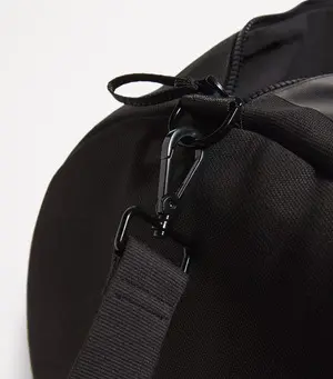 Harrods Cotton Barrel Bag With Logo - Black