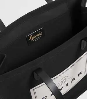 Harrods Cotton Caviar Condiments Shopper Bag