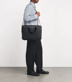 Harrods Saffiano Leather Briefcase