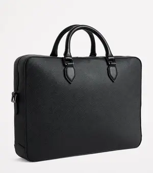 Harrods Saffiano Leather Briefcase
