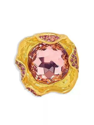 Oscar De La Renta Crystal Nest Ring - Gold
