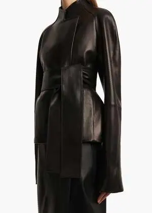 Khaite Edith Leather Jacket
